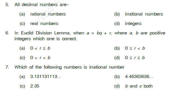 CBSE Class 10 Mathematics Real Numbers Assignment Set F